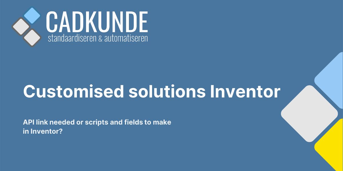 API link needed or scripts and fields to make in Inventor?
